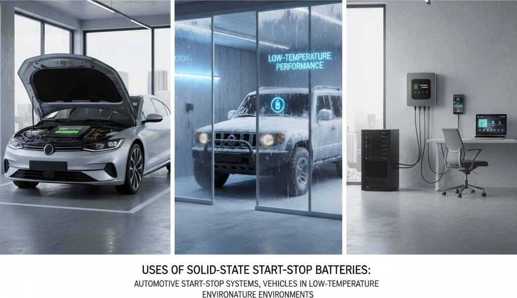Baterias de Estado Sólido Start-Stop para Clima Frio e Backup de Energia